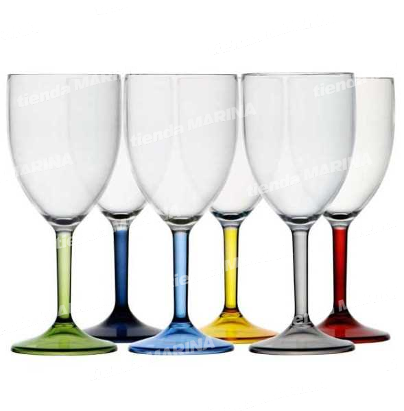 Copas de vino multicolor